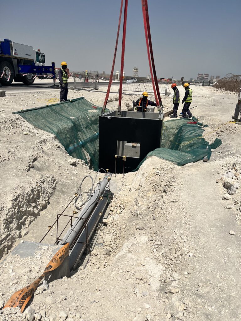 Ongoing construction works for the Electrical Distribution System for ...